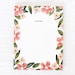 Pretty in Pink Floral Notepad, Small Gift for Her, Blank Memo Notepad ...