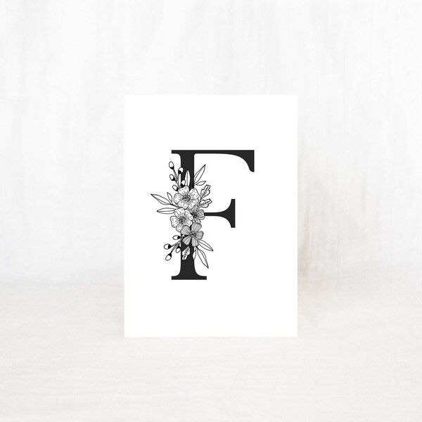 F Letter Print - Etsy