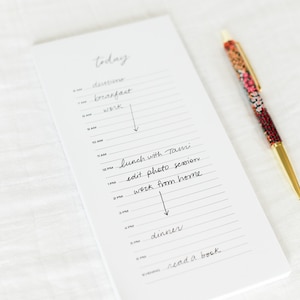 Daily Planner Notepad, Time Blocking Notepad, Daily Desk Pad, Time ...