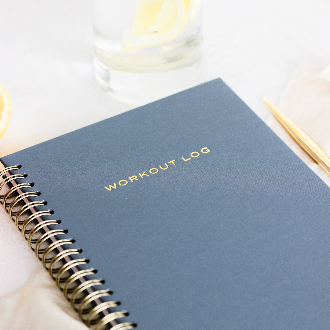 Workout Log Notebook, Minimalist Exercise Log, Daily Fitness Tracker ...