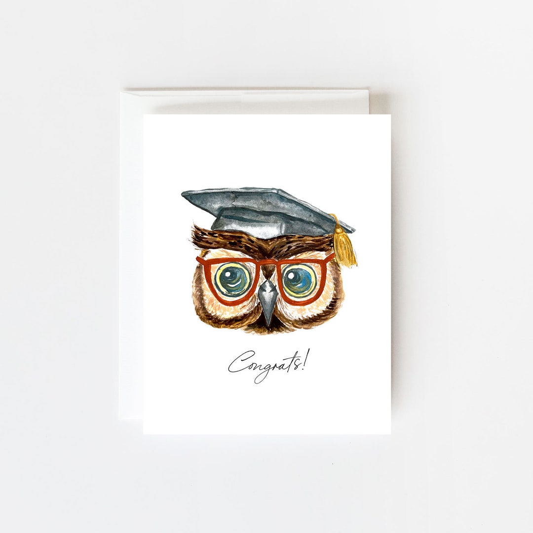 Graduation Owl Card, Grad Cards, High School Graduation, College ...