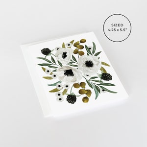 Poppy & Berries Watercolor Greeting Card, Floral Greeting Card, Just ...