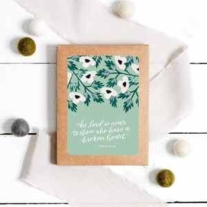 Christian Sympathy Card With Scripture, A Broken Heart Card, Thinking ...