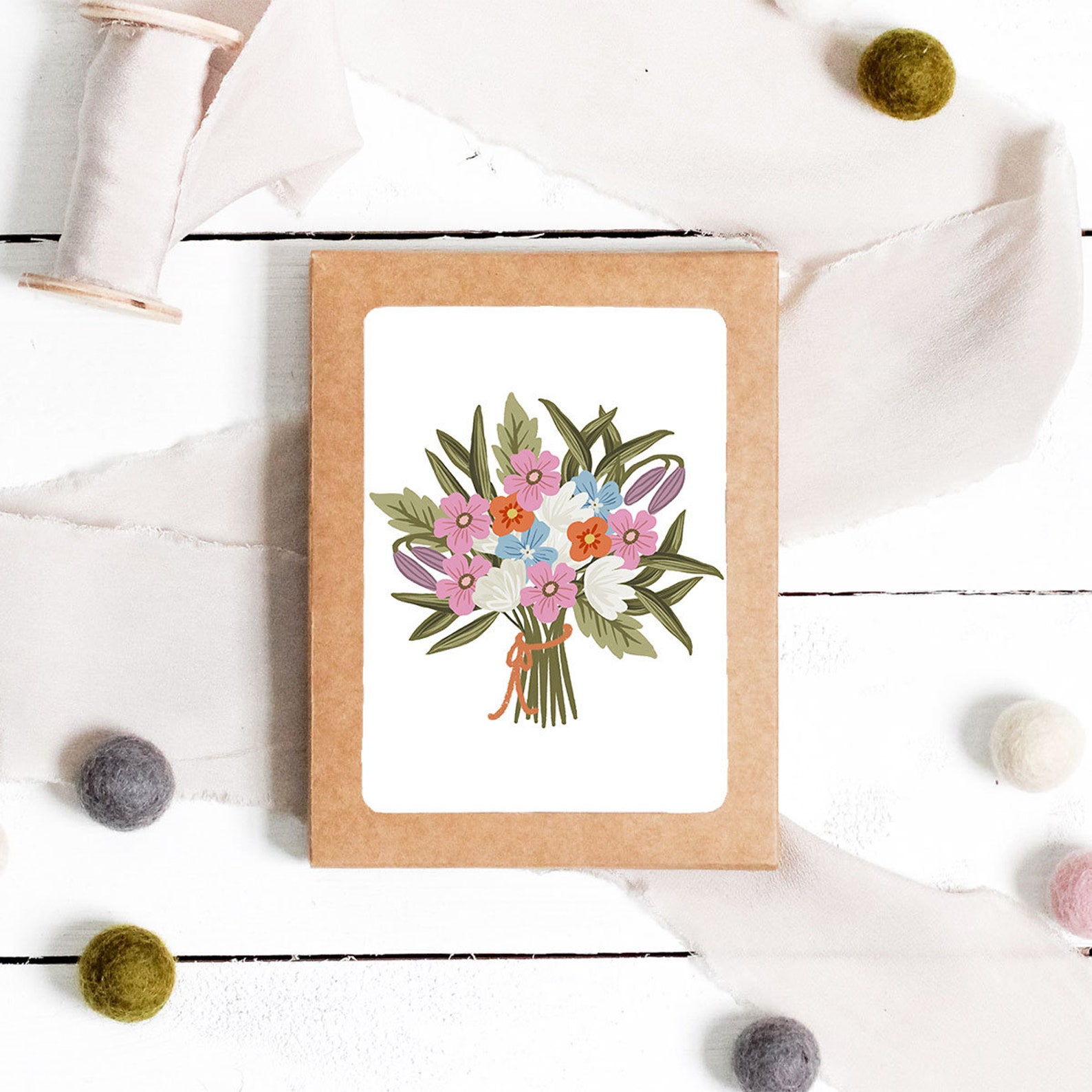 Spring Bouquet Card Collection, Friendship Cards, Floral Greeting Cards ...