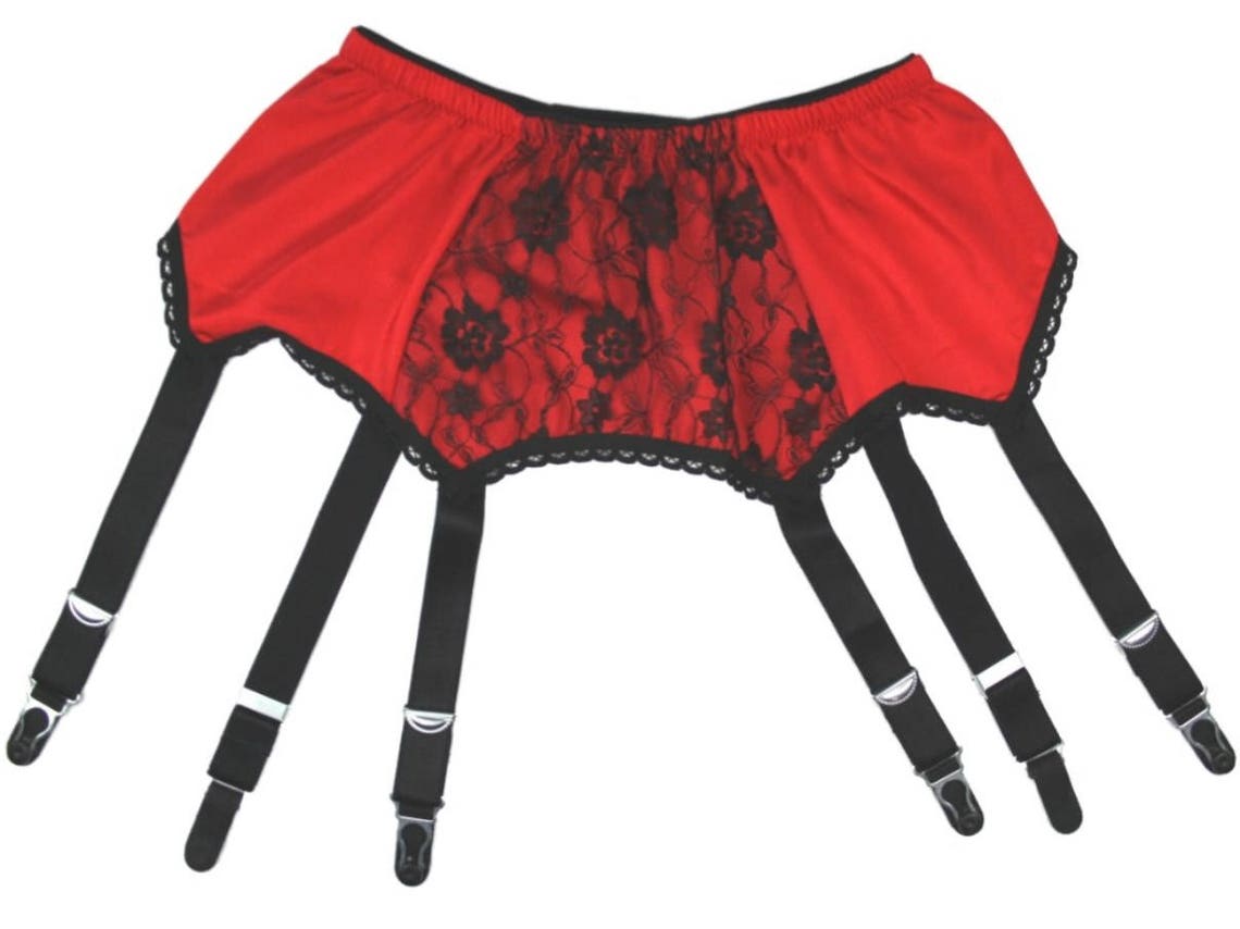 Premier Lingerie 6 Strap Suspender Garter Belt With A Black Etsy