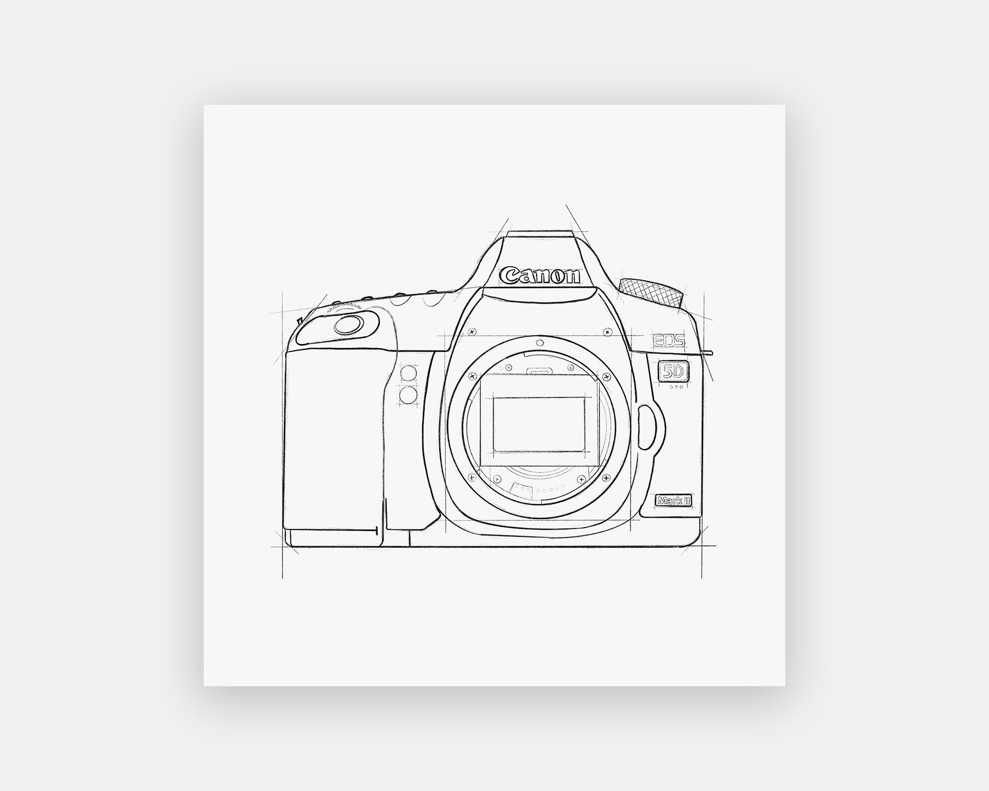 Canon Camera Line Drawing