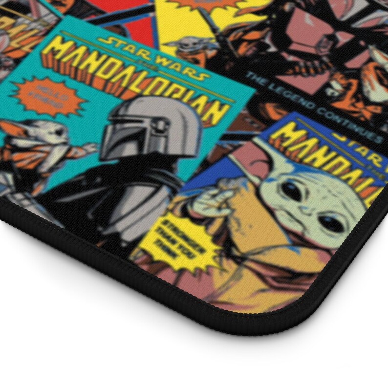 Star Wars Mandalorian & Grogu Comics Desk Mat, Baby Yoda Desk Pad, Star ...