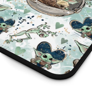 The Mandalorian Grogu & Frogs Desk Mat, Mandalorian Office, Baby Yoda ...