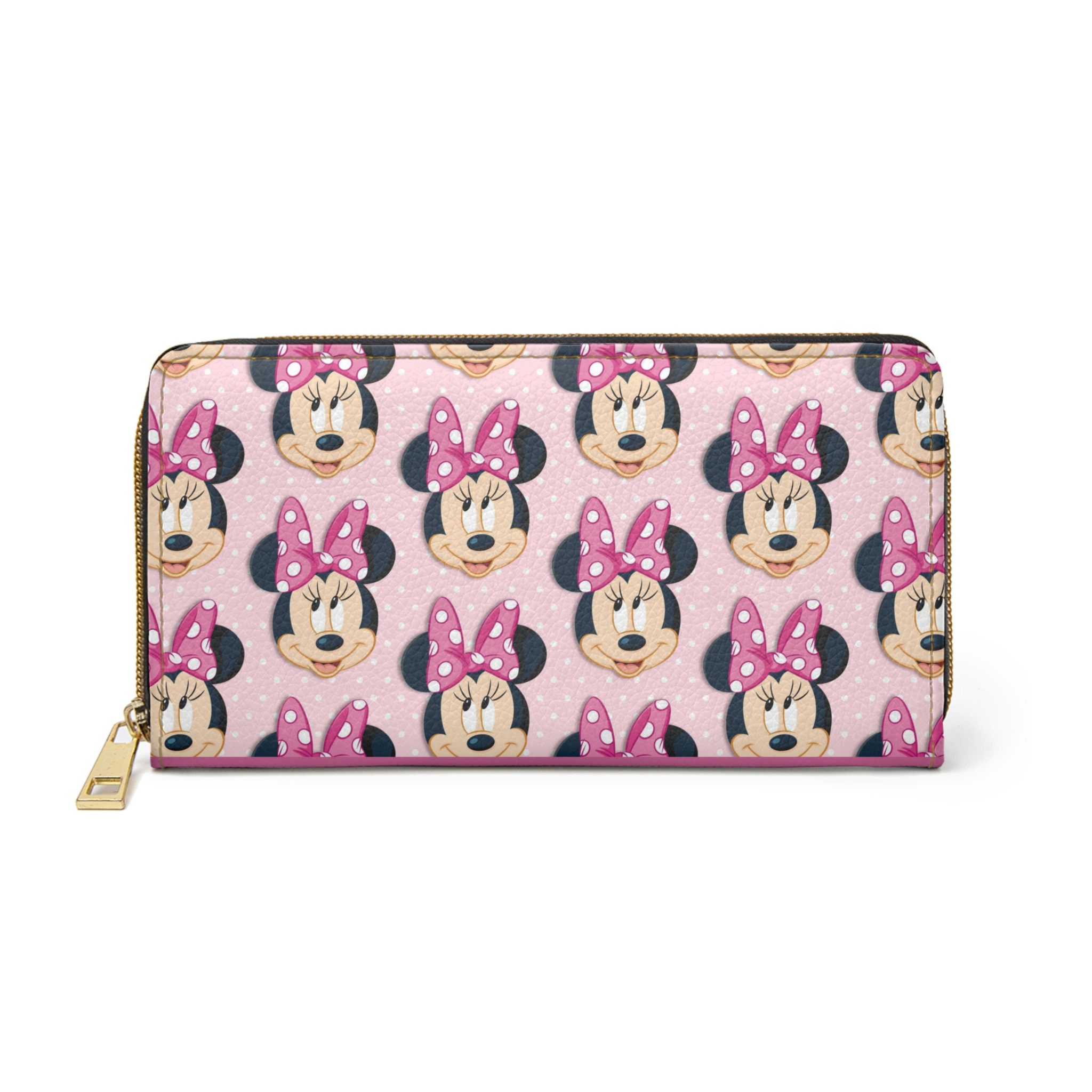 Disney Pink Minnie Mouse Zipper Wallet - Vegan Leather, Minnie Mouse ...