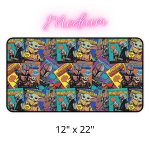 Star Wars Mandalorian & Grogu Comics Desk Mat, Baby Yoda Desk Pad, Star ...