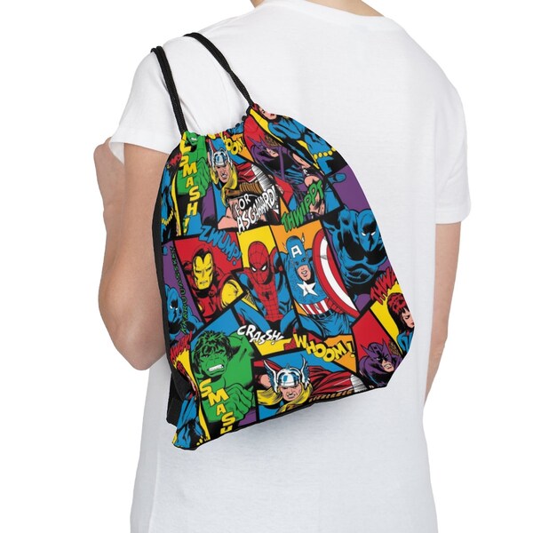 Spiderman Drawstring Bag - Etsy