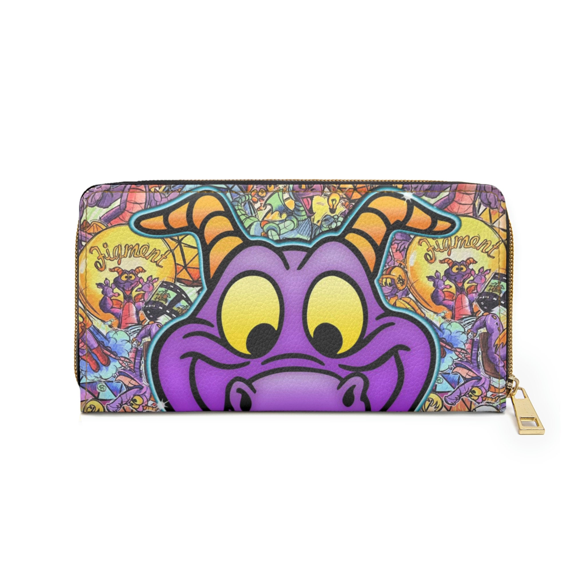 Disney Figment Zipper Wallet - Vegan Leather, Epcot Wallet, Figment ...