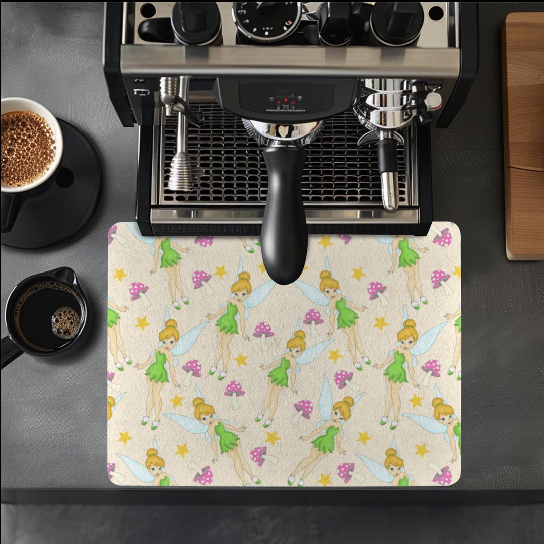 Disney Tinker Bell Coffee Mat, 3 Sizes, Peter Pan Decor, Disney Kitchen ...