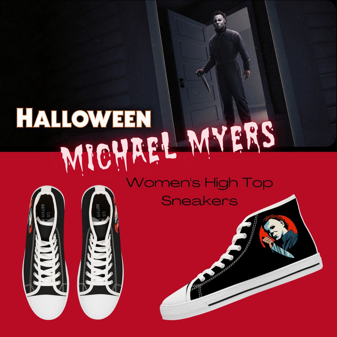 Halloween Michael Myers Women's High Top Sneakers, Halloween Shoes ...