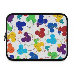 5 Sizes! Disney Colorful Mickeys Laptop Sleeve, Disney Laptop Cover ...