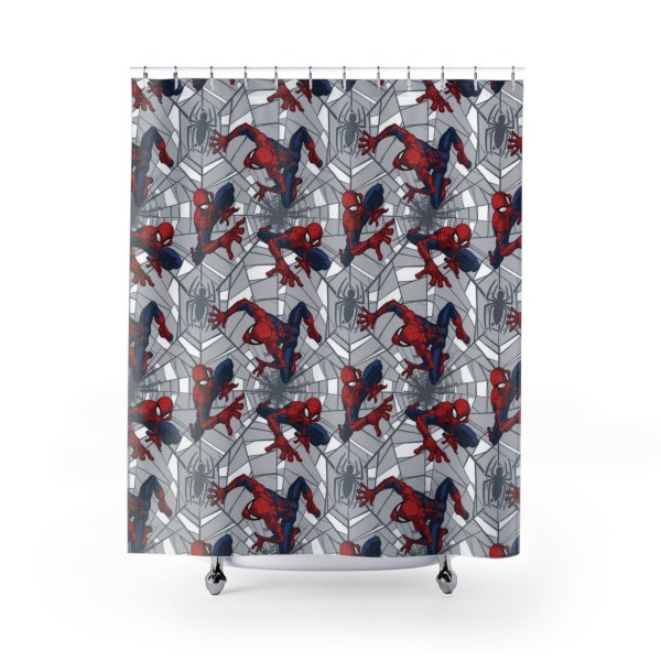 Spider Man Shower Curtain - Etsy