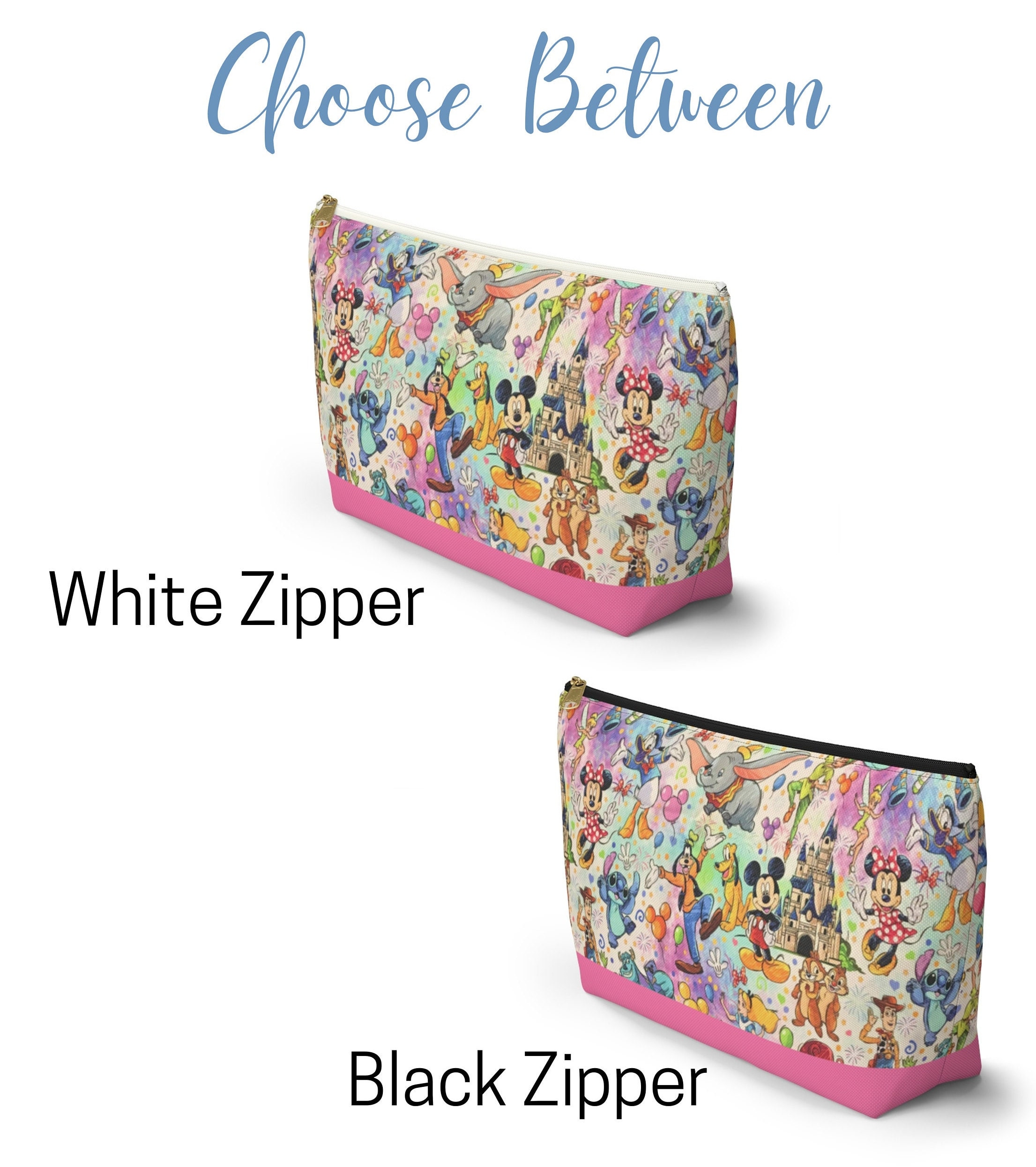 Disney Characters Accessory Pouch T-bottom, Mickey Travel Pouch, Minnie ...