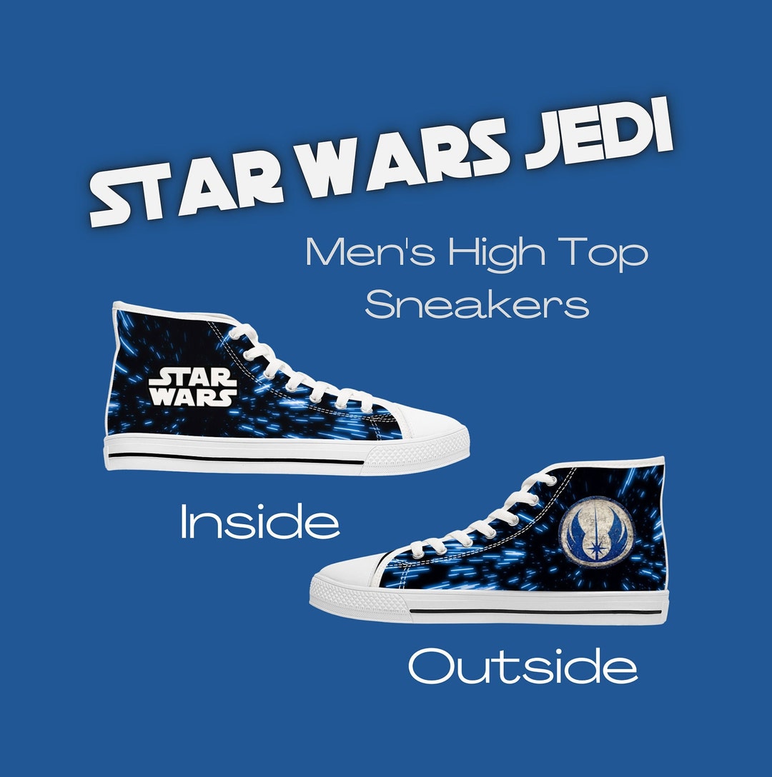Star Wars Jedi Men's High Top Sneakers Star Wars Shoes - Etsy
