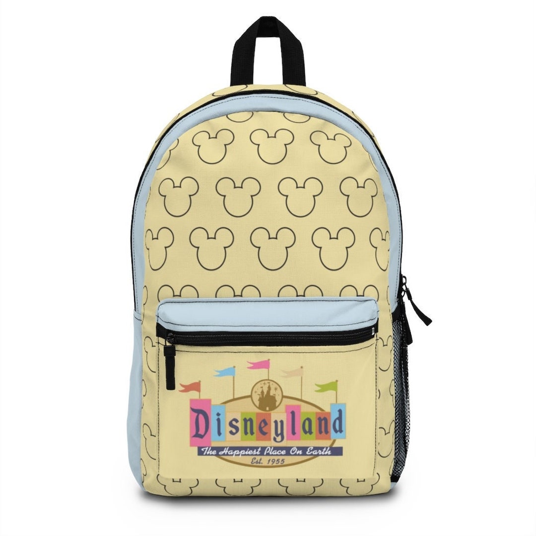 Disneyland Yellow & Blue Backpack, Disney Backpack, Mickey Mouse ...