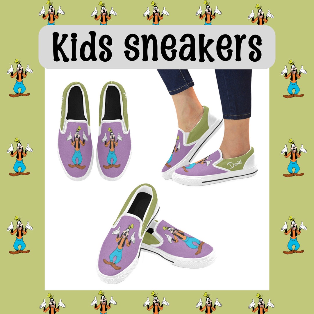 KIDS Disney Goofy Canvas Sneakers, Goofy Shoes, Disney Sneakers, Goofy ...
