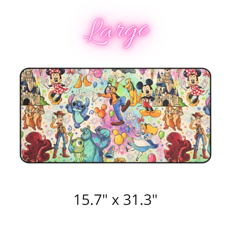 Disney Characters Desk Mat Disney Mouse Pad Mickey Mouse - Etsy