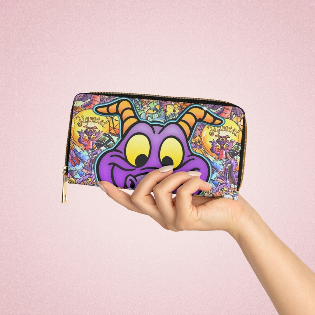 Disney Figment Zipper Wallet Vegan Leather, Epcot Wallet, Figment Purse ...