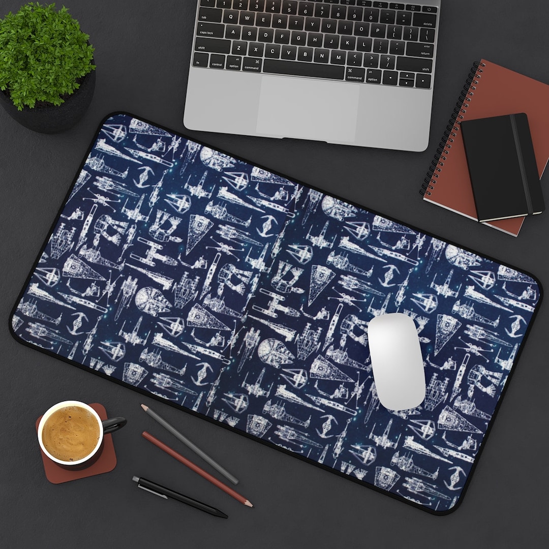 Star Wars Blueprints Desk Mat, Millennium Falcon Office, X-wing Desk ...