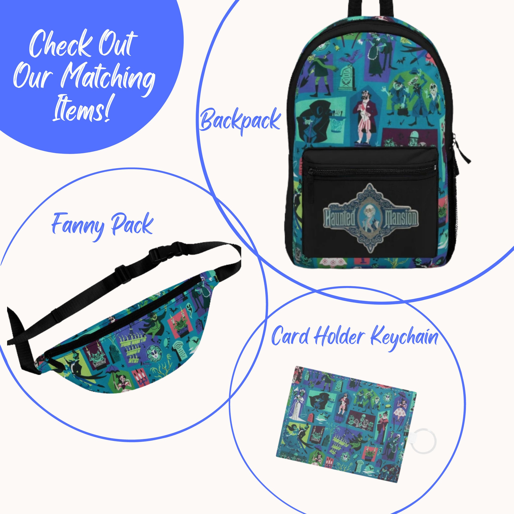 Disney Haunted Mansion Backpack Theme Park Backpack Haunted - Etsy