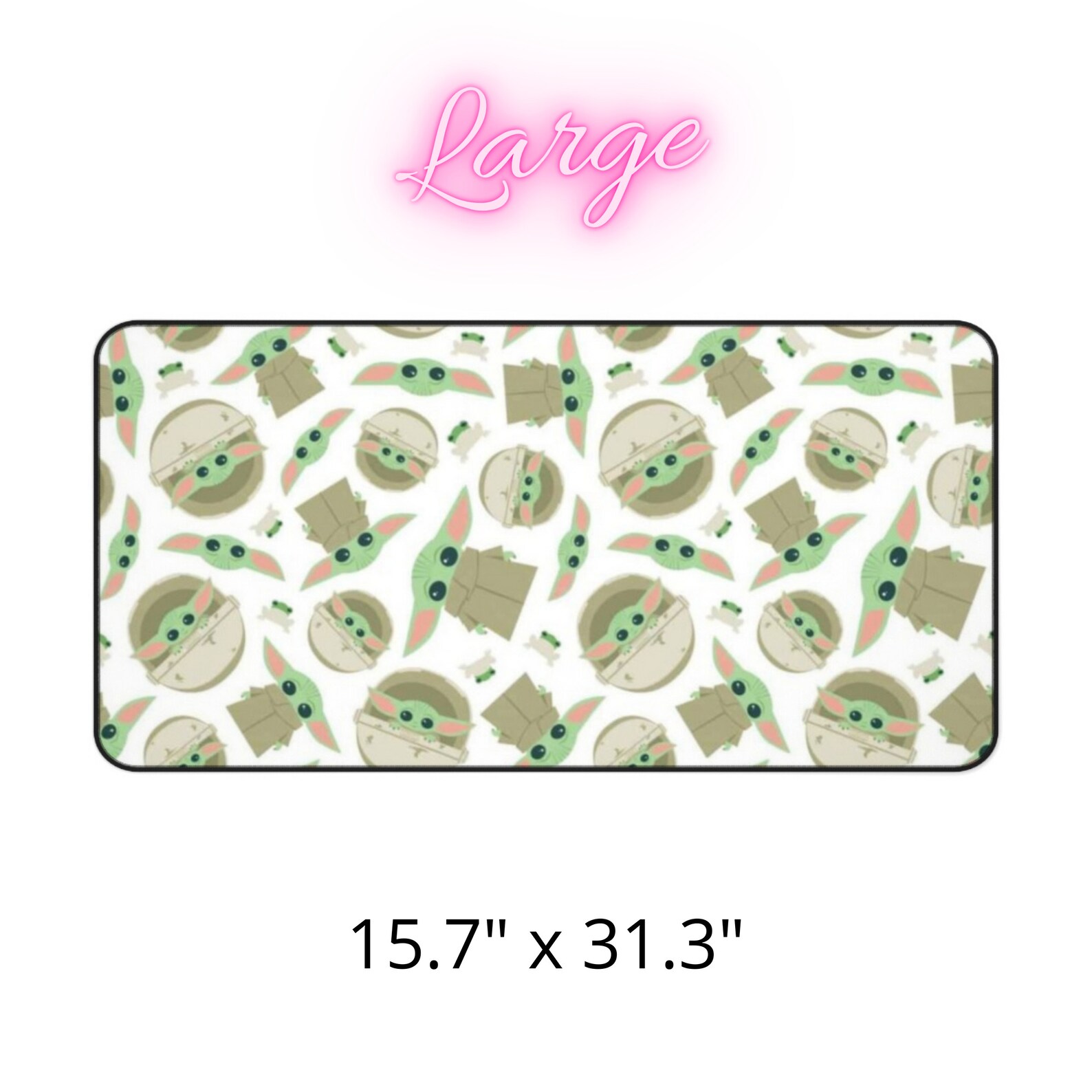 Star Wars Grogu Desk Mat the Mandalorian Mouse Pad Baby Yoda - Etsy