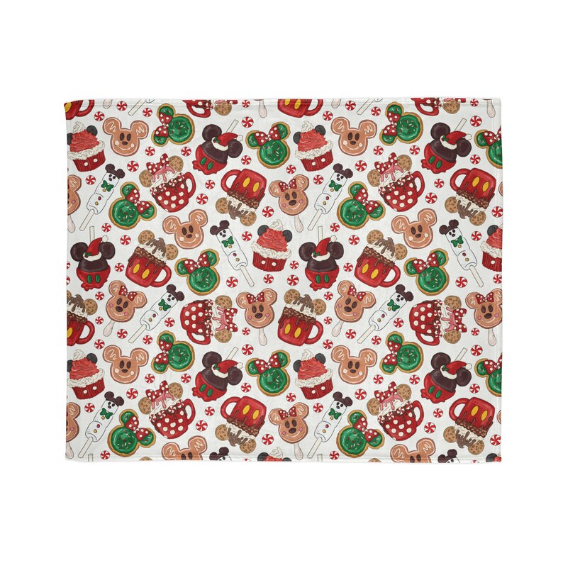 SOFT Disney Holiday Snacks Minky Blanket, Christmas Blanket, Holiday ...