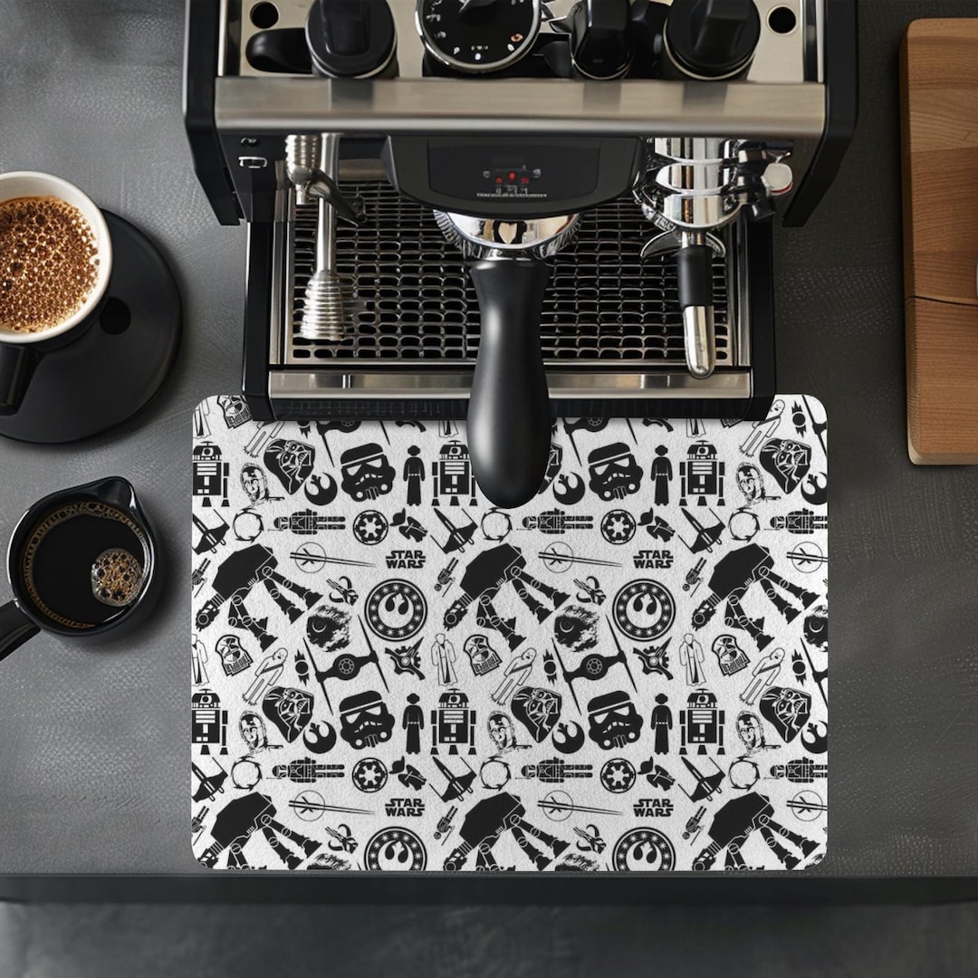 Star Wars Icons Coffee Mat, 3 Sizes, Yoda, Chewbacca, Leia, C3PO, Star ...