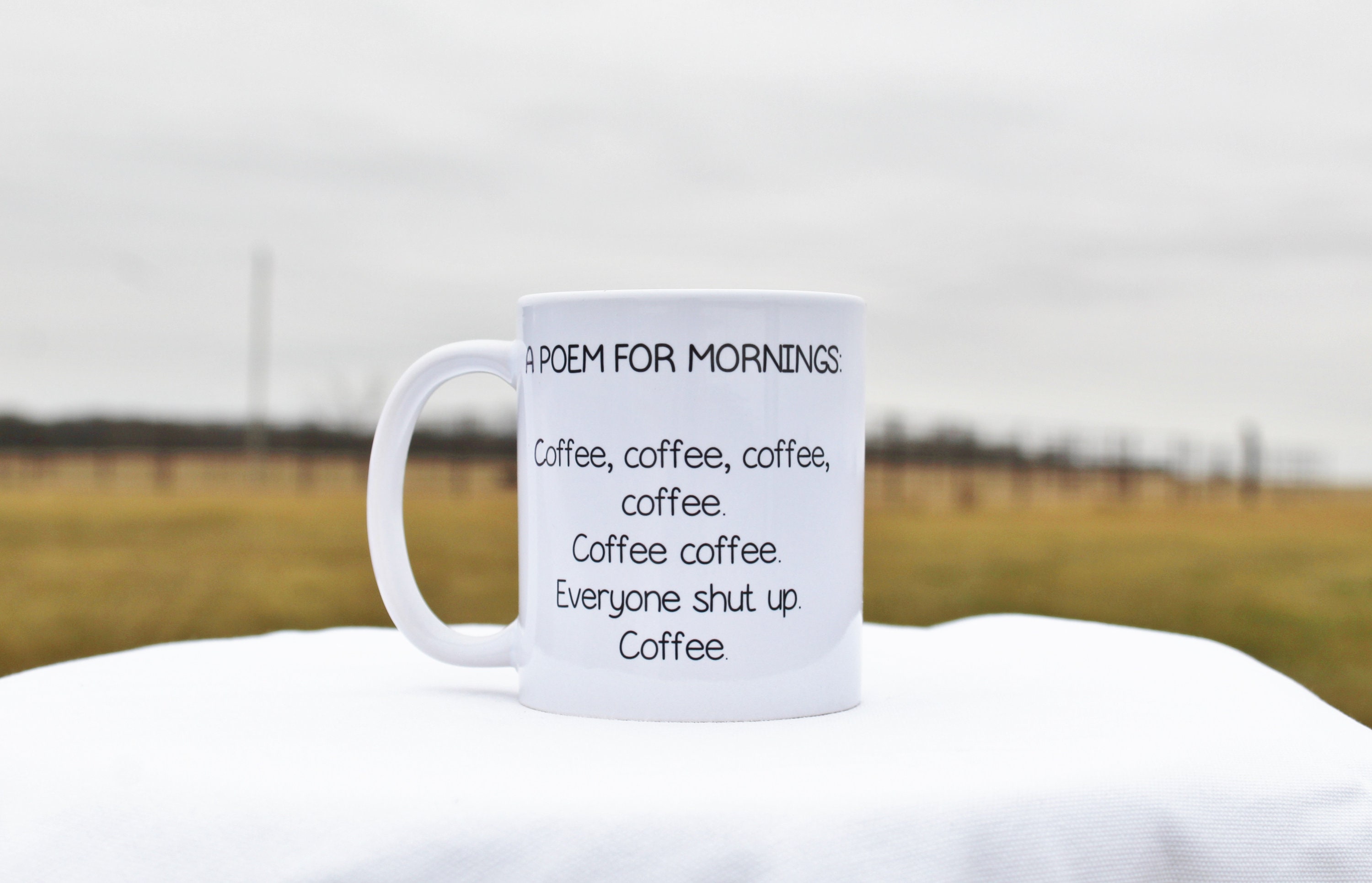 Funny Coffee Mugsfunny Coffee Cupa Poem for Mornings Coffee - Etsy
