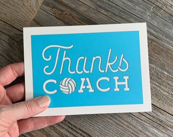 PRINTABLE Volleyball Coach Card Thank You Team Card - Etsy