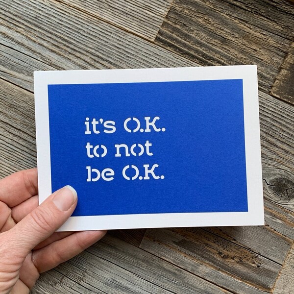 It Will Be Ok Card - Etsy