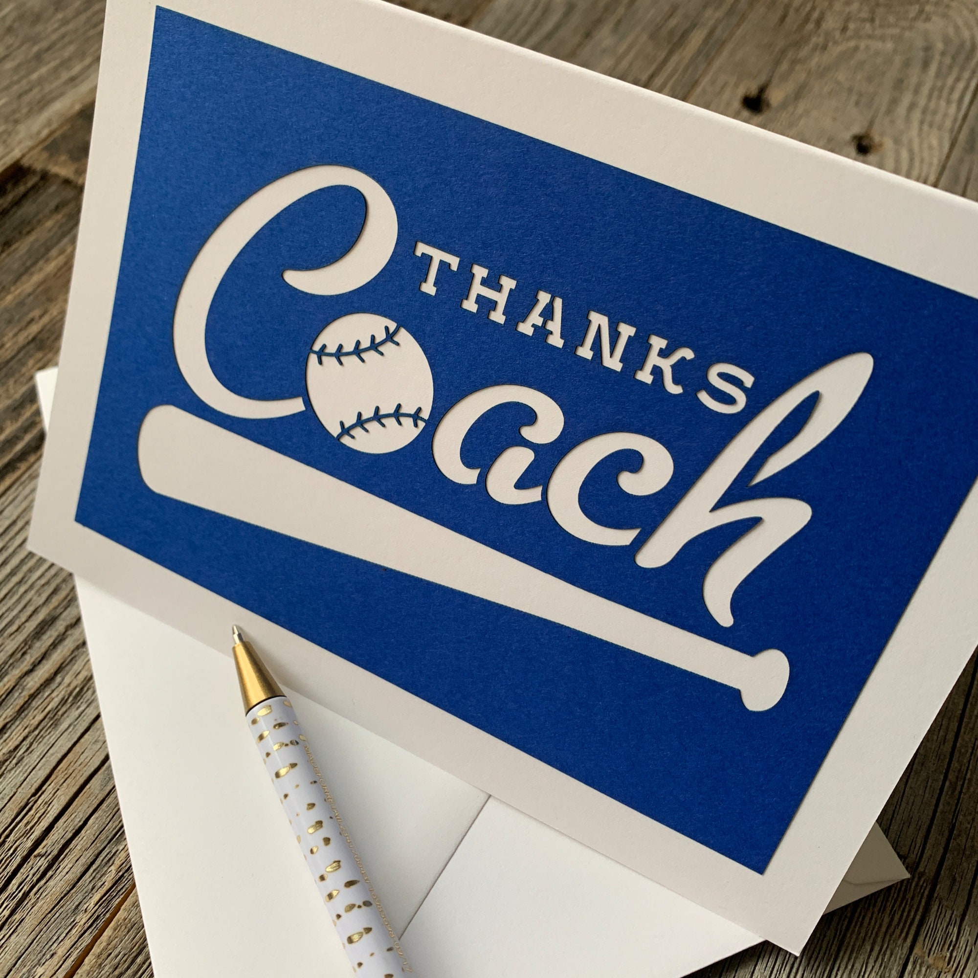 Thank You Coach Card Thanks Coach Card Baseball Coach Thanks | Etsy