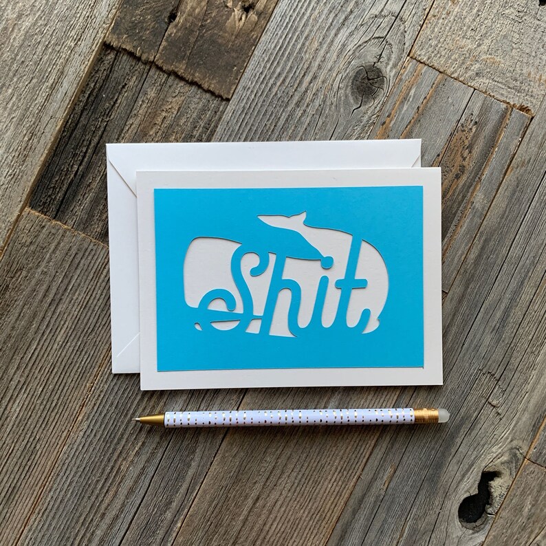 Whale Shit Blank Card Well Shit Card Divorce Card Cute Pun | Etsy