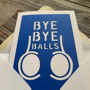 Bye Bye Balls Card, Gender Transition Card, Testicular Cancer Card ...