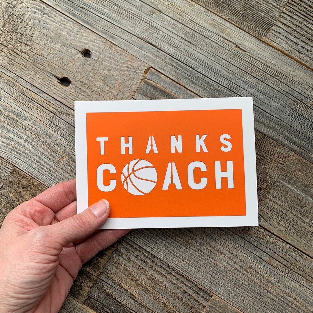 Basketball Coach Card Thank You Coach Card Thanks Coach - Etsy