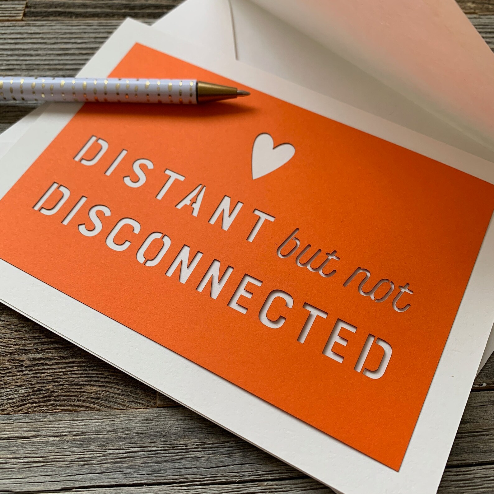Distant but Not Disconnected Card, Friendship Card, Card for Friend ...
