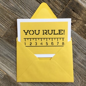 You Rule Card Teacher Thank You Card Teacher Appreciation | Etsy