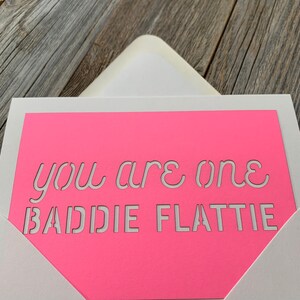 You Are One Baddie Flattie, Flat Chest Surgery, Double Mastectomy Card ...