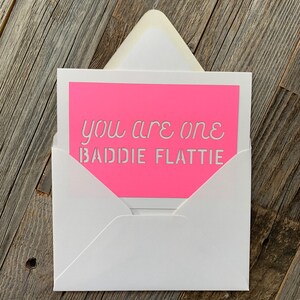You Are One Baddie Flattie, Flat Chest Surgery, Double Mastectomy Card ...