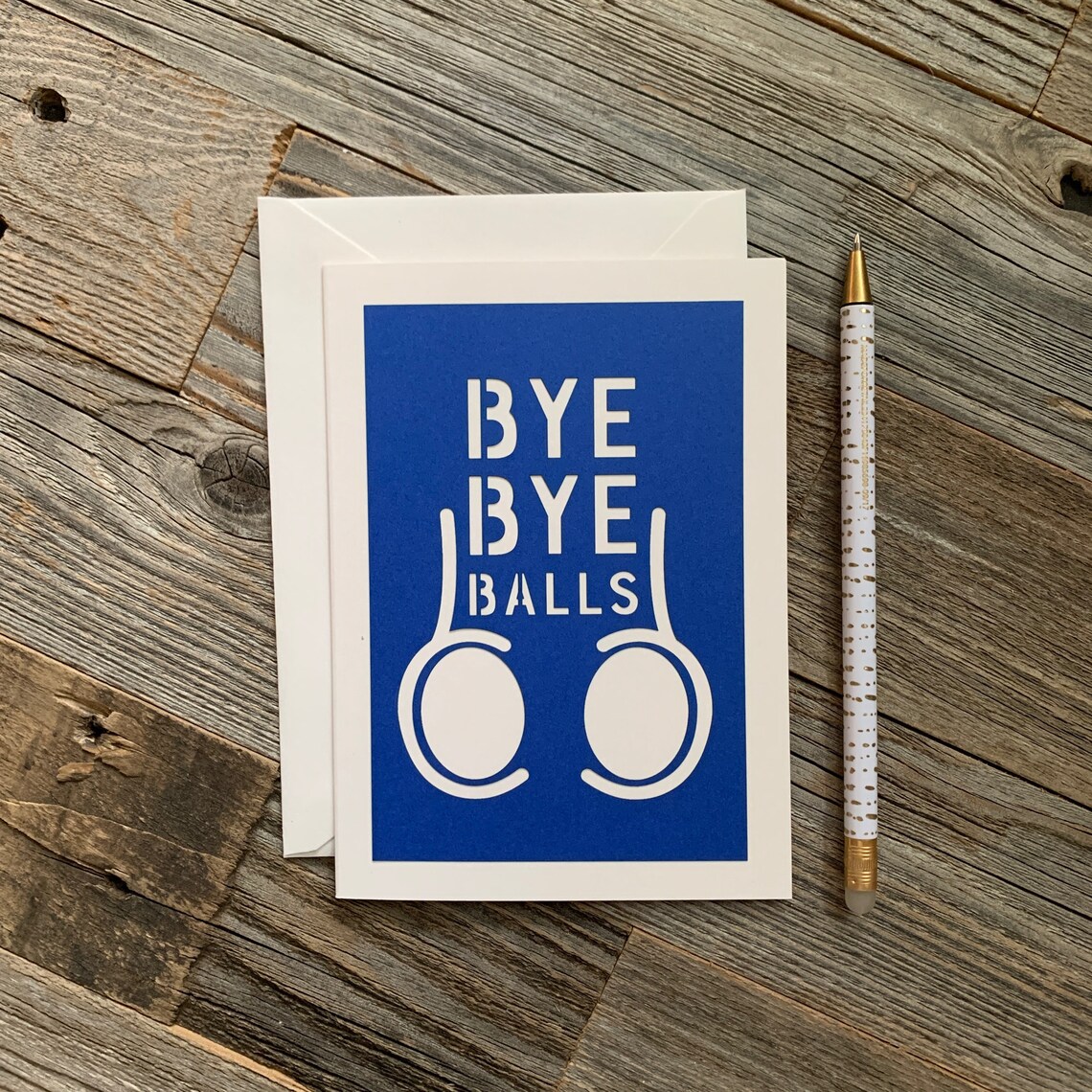 Bye Bye Balls Card, Gender Transition Card, Testicular Cancer Card ...
