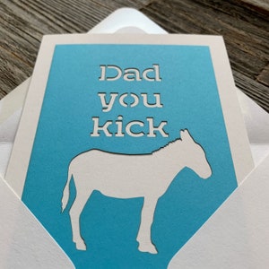 Father's Day Card, Father's Day Card From Kids, Kick Ass Card, Card for ...