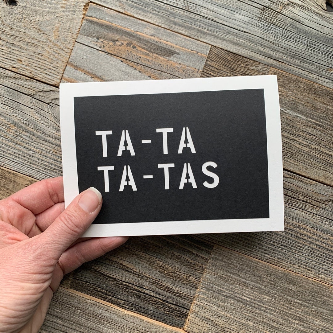 Ta Ta Ta Tas Card Breast Cancer Support Card Breast - Etsy