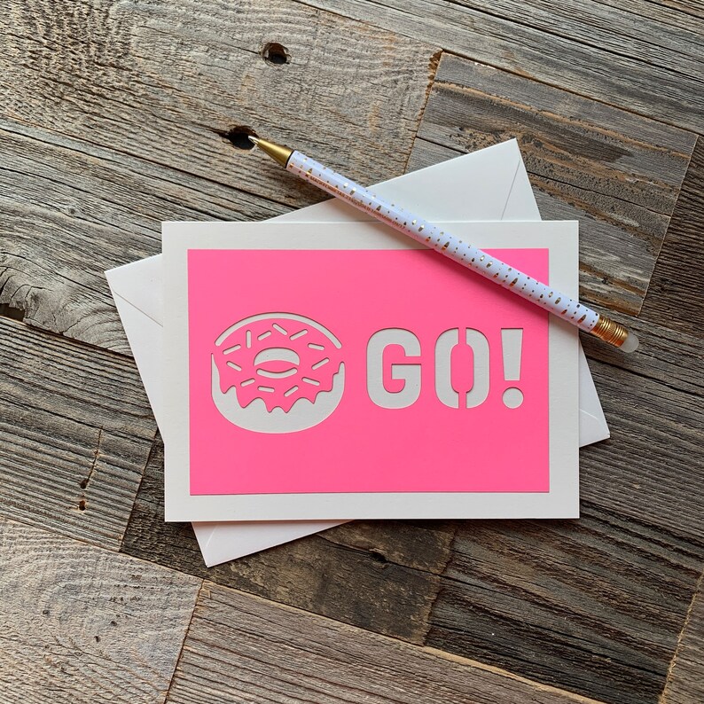 Don't Go Card Donut Go Card Moving Card I Don't | Etsy