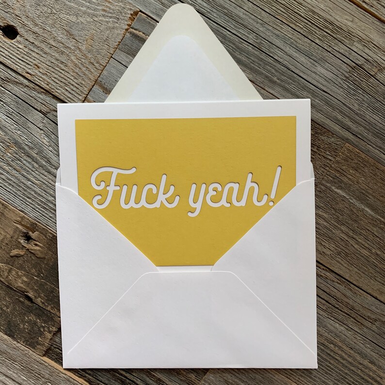 Fuck Yeah Card Graduation Card Funny Blank Card | Etsy