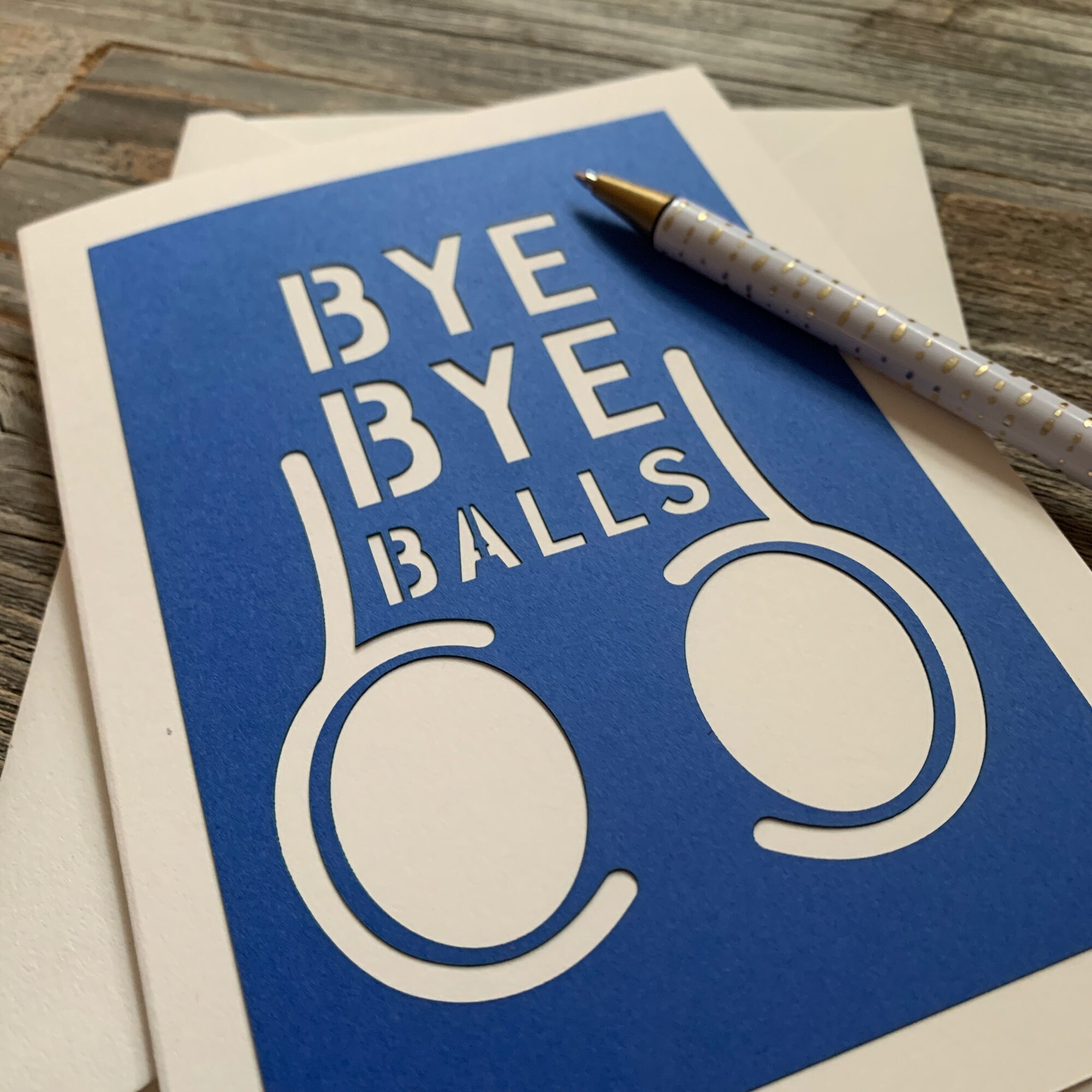 Bye Bye Balls Card, Gender Transition Card, Testicular Cancer Card ...