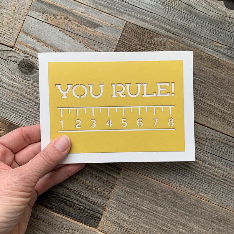 You Rule Card Teacher Thank You Card Teacher Appreciation - Etsy