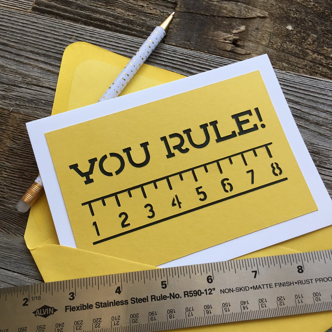 You Rule Card Teacher Thank You Card Teacher Appreciation | Etsy